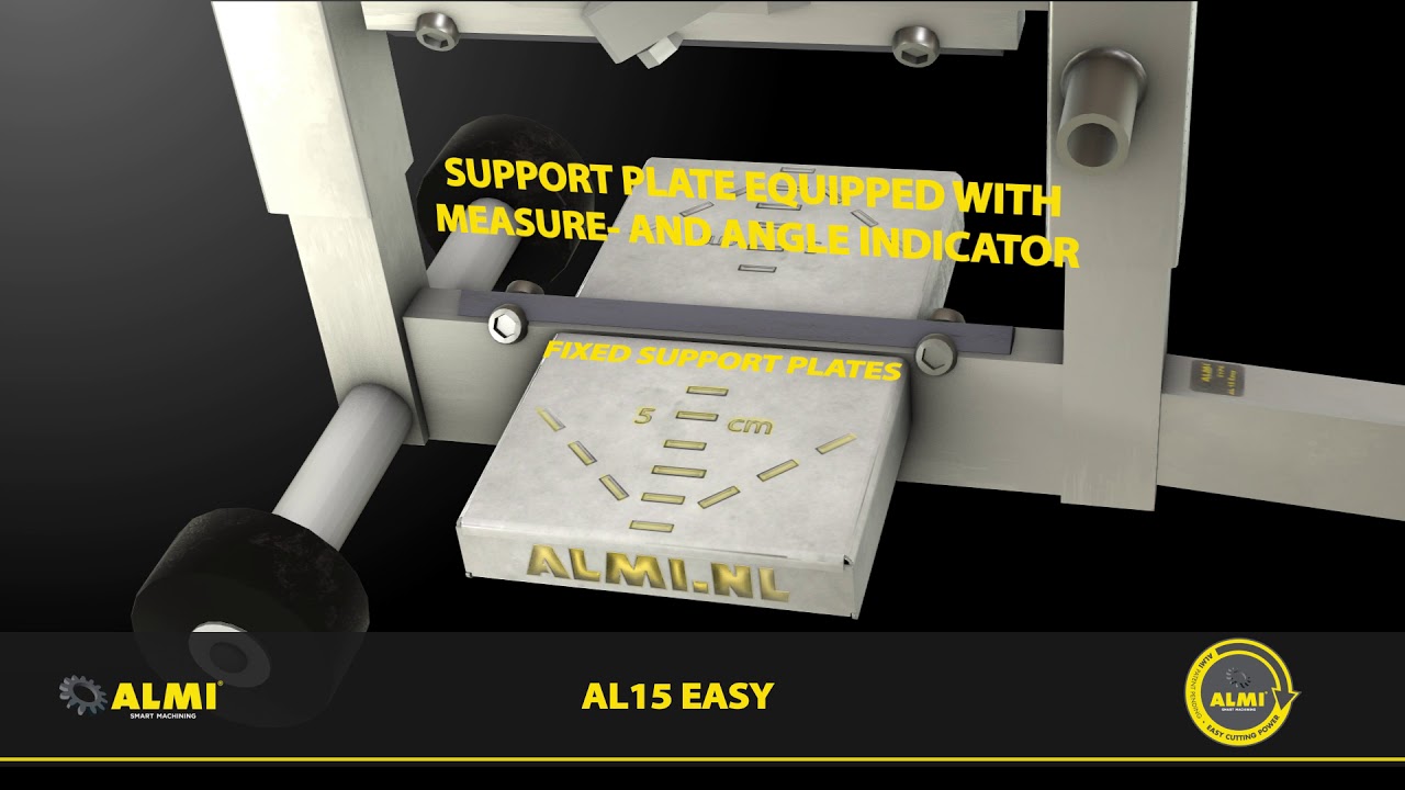 AL15 EASY block cutter from ALMI Machinefabriek - YouTube