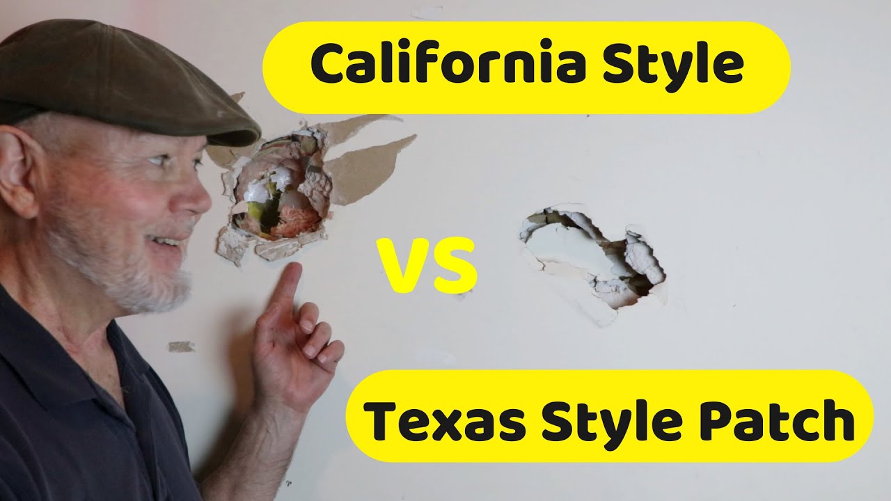 How to - CALIFORNIA PATCH vs TEXAS DRYWALL PATCH - YouTube