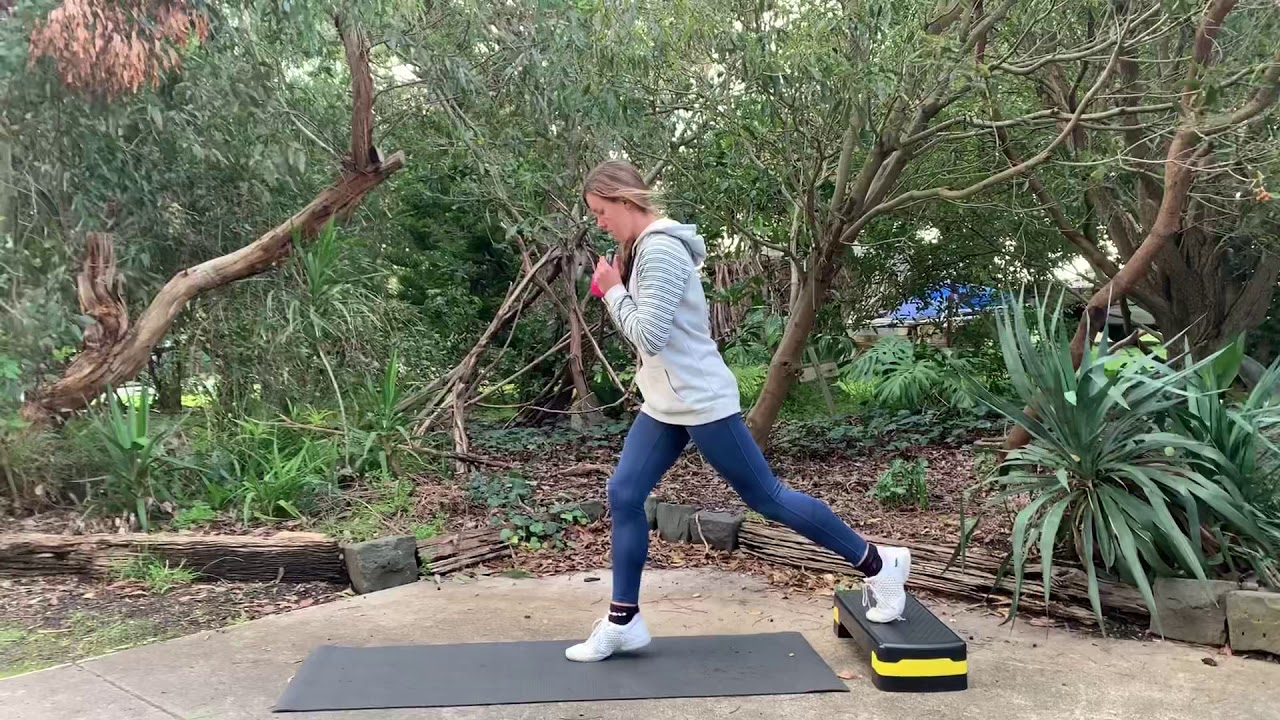 Bulgarian split squat with alternating toe raise - YouTube