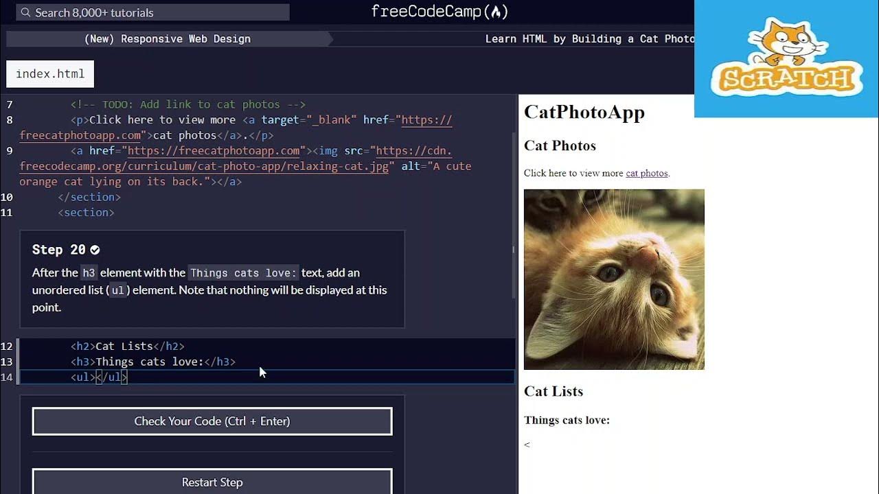 FreeCodeCamp CatPhotoApp 1- 20 - YouTube