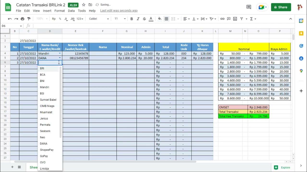 Aplikasi Excel - Pembukuan Transaksi BRILink BUMDES Versi 2 - YouTube