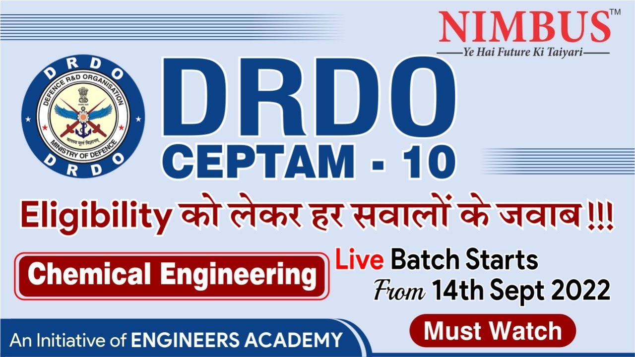 DRDO CEPTAM 10 Eligibility Detailed information |DRDO Vacancy 2022 ...