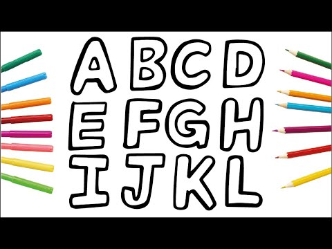 ABCD Drawing, Painting And Coloring for Kids and Toddlers || ABCD ...