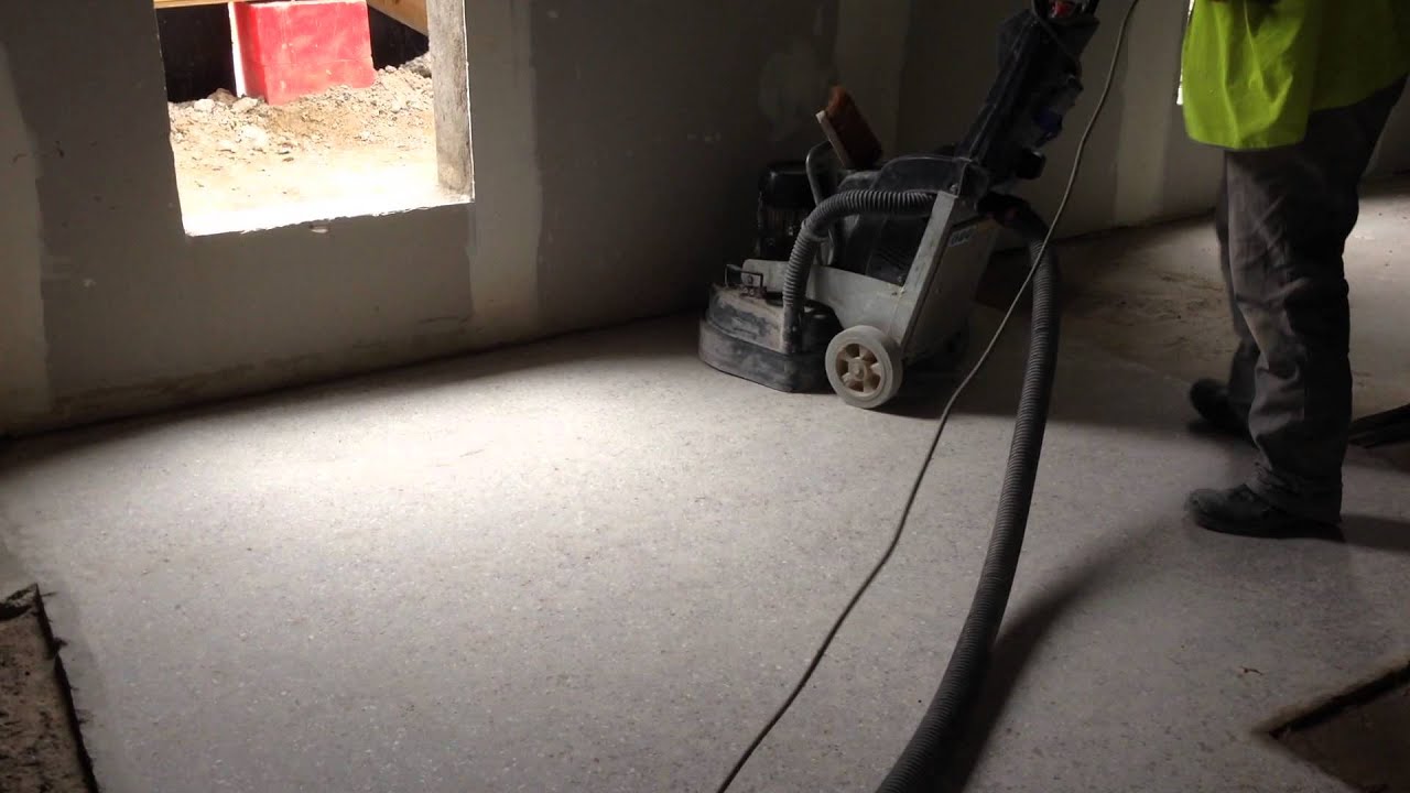 Polissage dalle béton - batiment SNCF - PARIS - YouTube