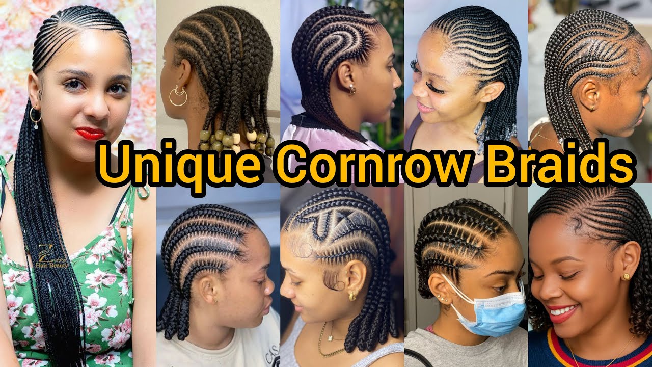 Elegant and Unique CORNROW BRAIDS hairstyles | All back cornrows for ...
