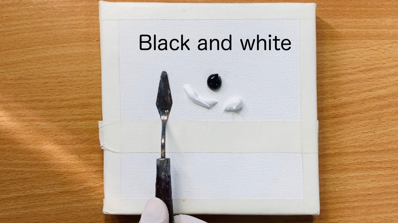 Black and White/Acrylic painting tutorial for beginners #101/ Black sea ...