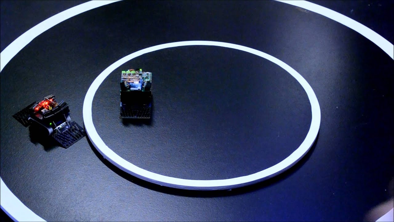 Micro Sumo Fights @ Stockholm Robot Championship 2014 - YouTube