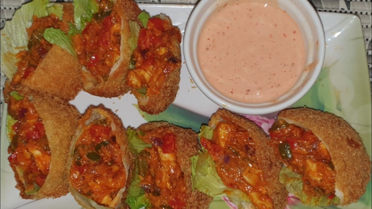 chicken bread pockets recipe/chicken cheese bread pockets /bread pocket ...