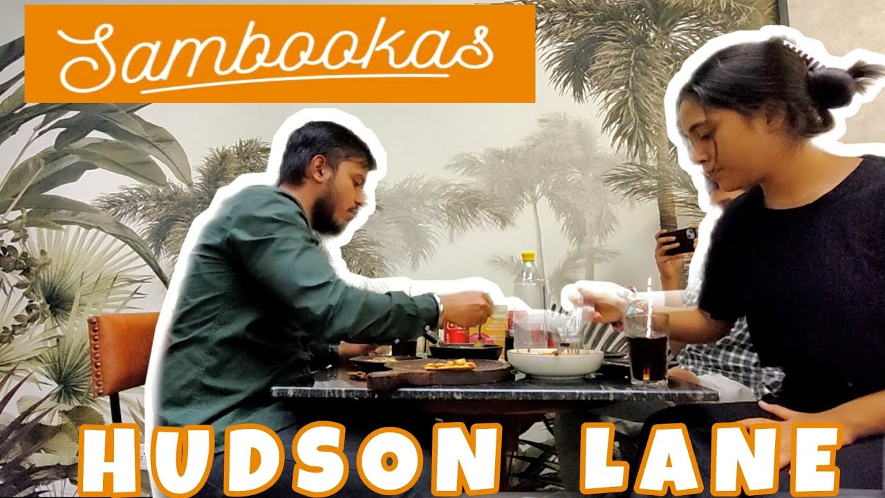 Exploring HUDSON LANE, gtb nagar || Sambookas Cafe || Reviewing food🔥 ...