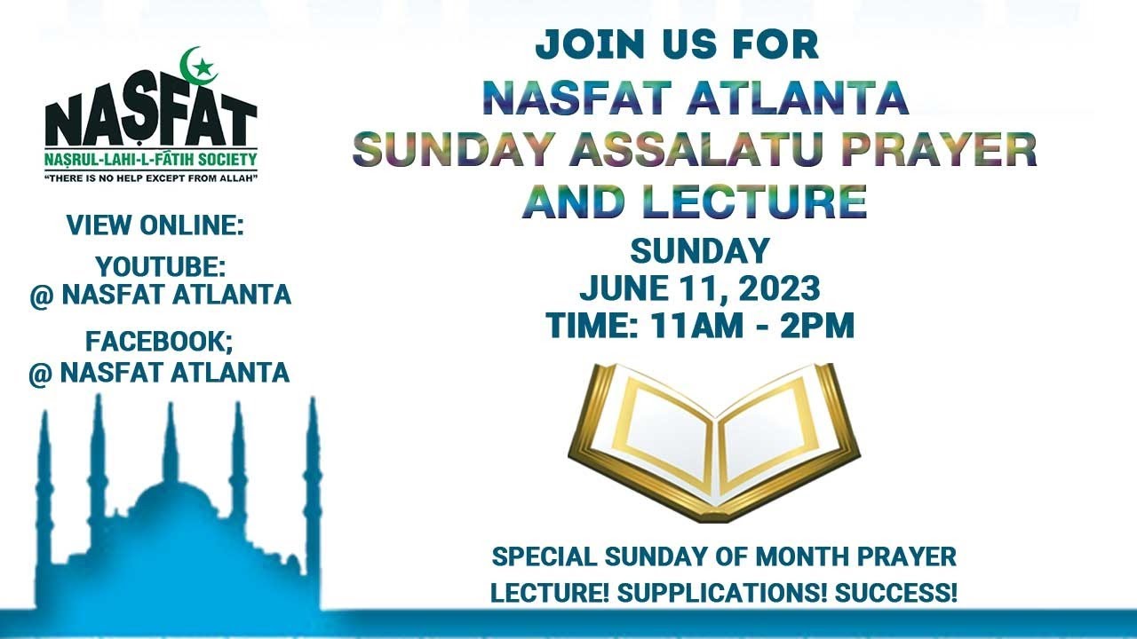 NASFAT Atlanta Sunday Assalatu Prayer and Lecture – June 11, 2023 - YouTube