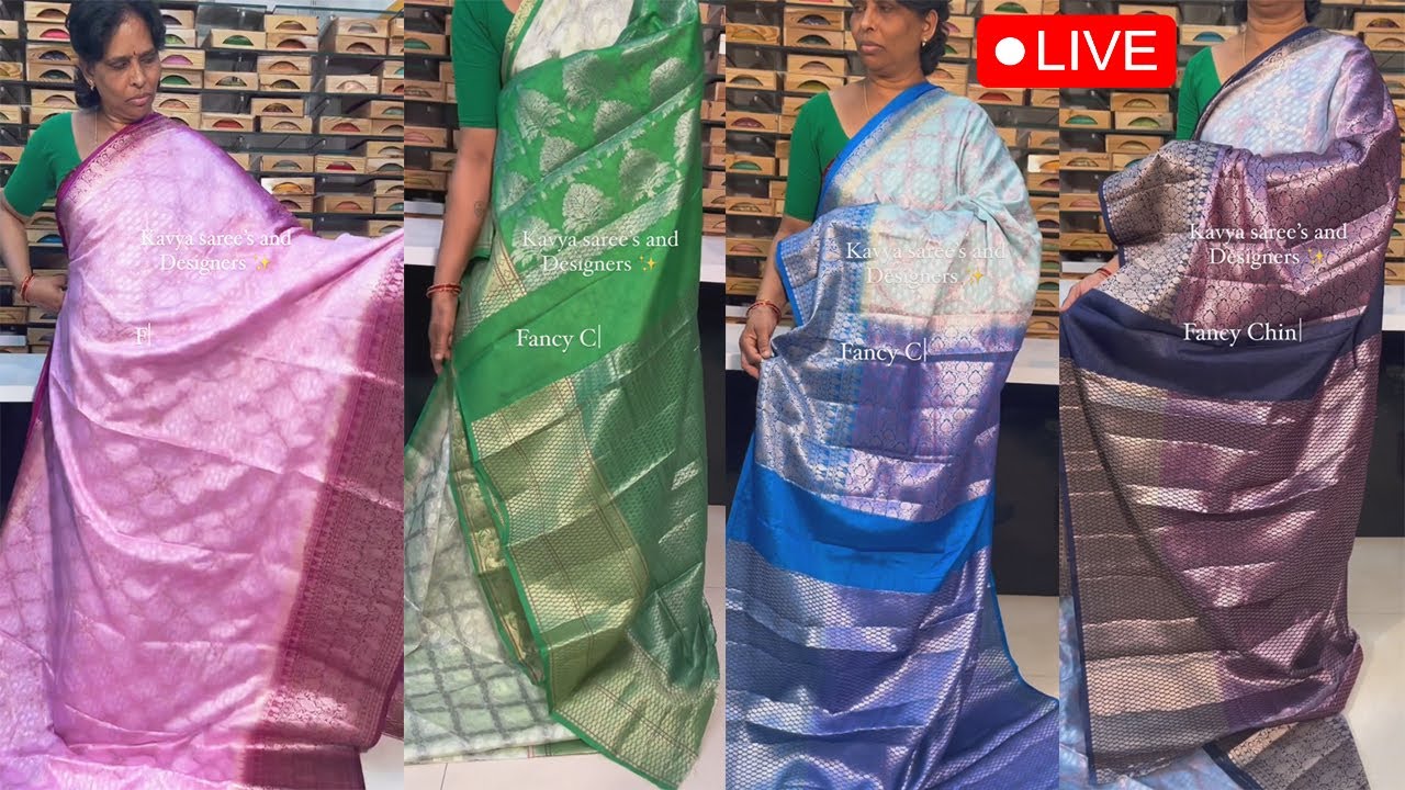 Pure Chiniya pattu Sarees | Kavya Sarees By Gangula Vanaja Reddy ...