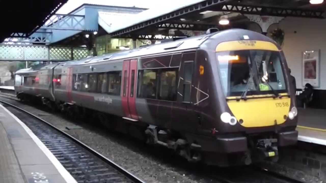 Cross Country Class 170 Departing Cheltenham Spa (25/2/15) - YouTube