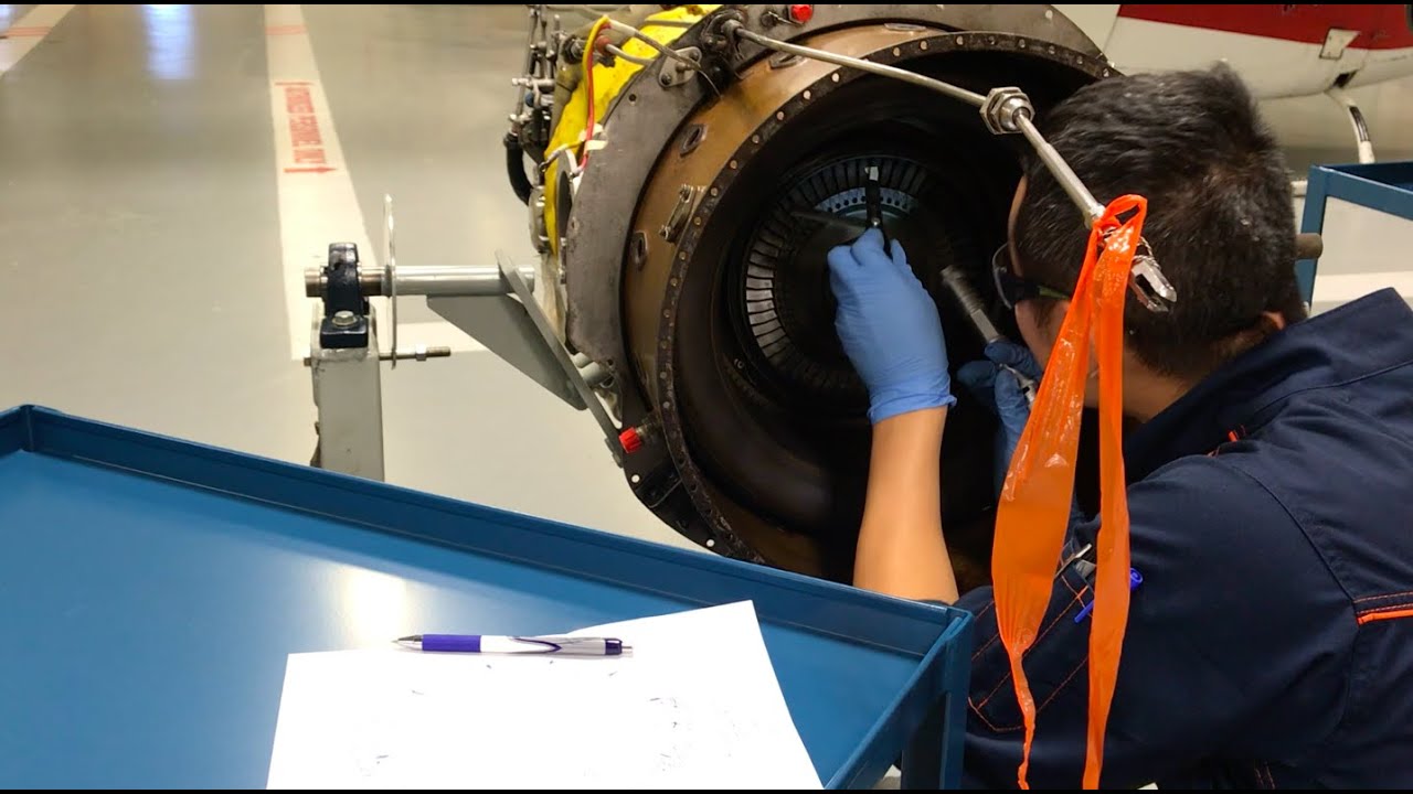 PT6-41 compressor turbine blade tip clearance inspection - YouTube