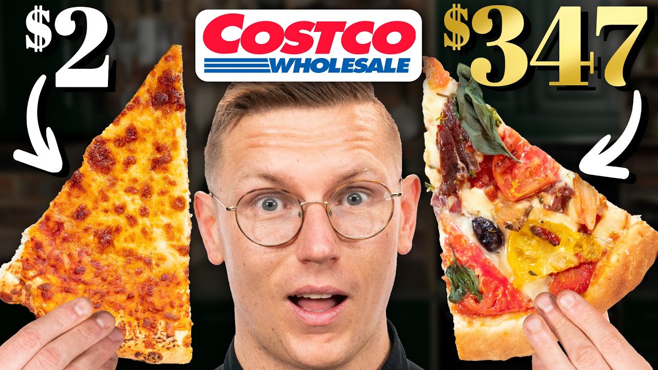 $2 vs. $347 Costco Pizza Taste Test | FANCY FAST FOOD - YouTube