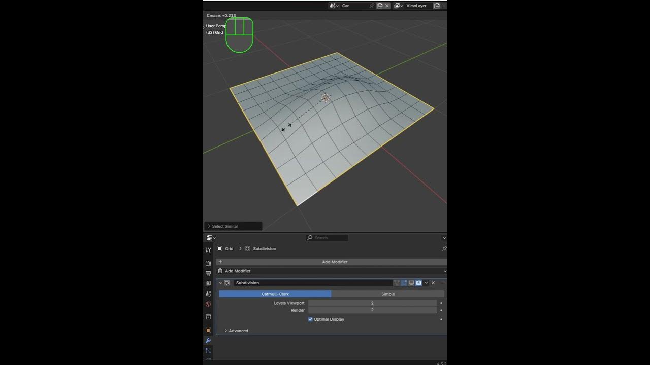 Sub d workflow with edge crease - YouTube