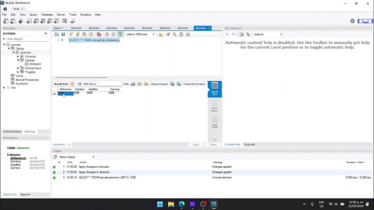 Cómo Crear, Modificar tablas y Agregar Datos en MySQL - YouTube