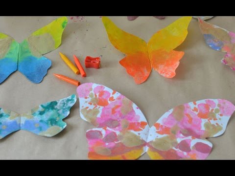 Melted Crayon Butterflies - YouTube