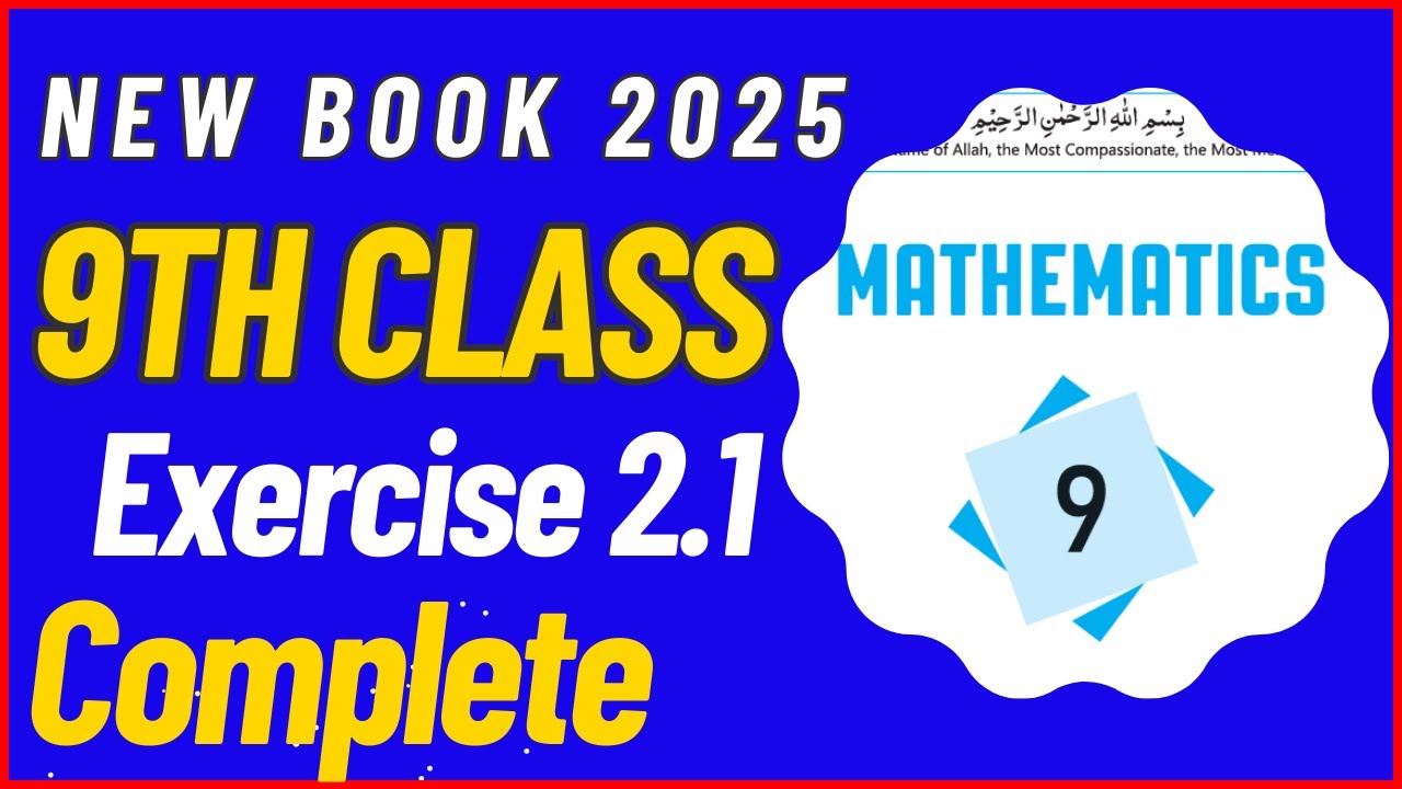 PCTB | 9th Class Math | Chapter 2 Complete Exercise 2.1 | New 9th Class ...