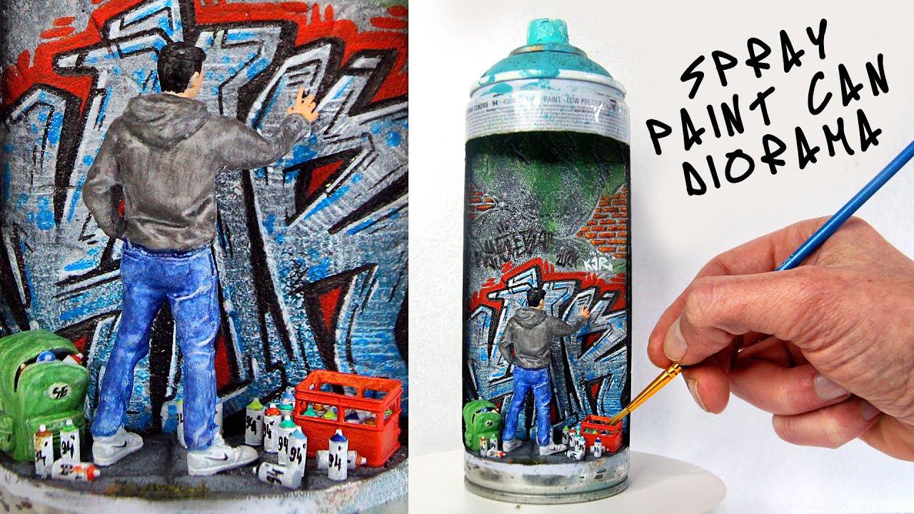DIY Graffiti Diorama inside a spray paint can / Miniature Graffiti ...