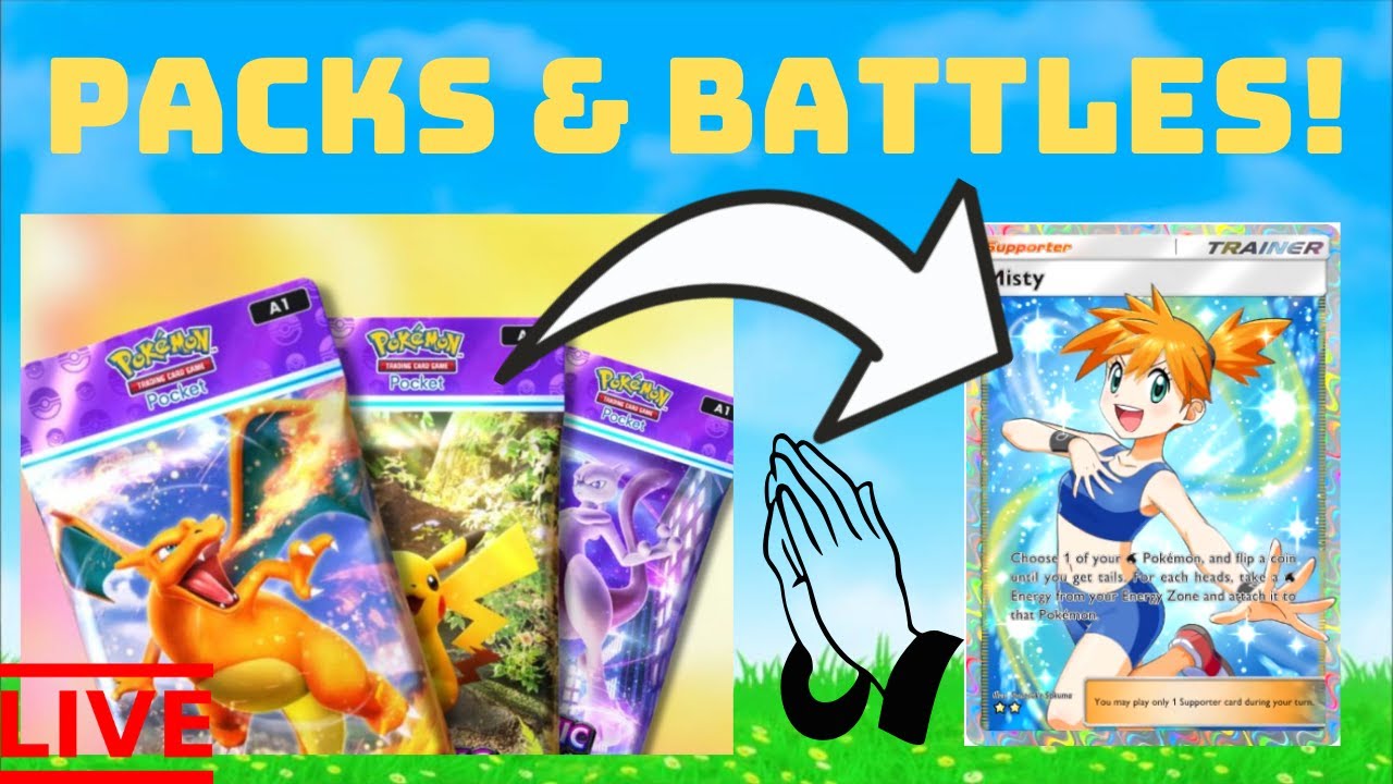 Ripping Packs and Battling! - Pokemon TCG Pocket Stream - YouTube