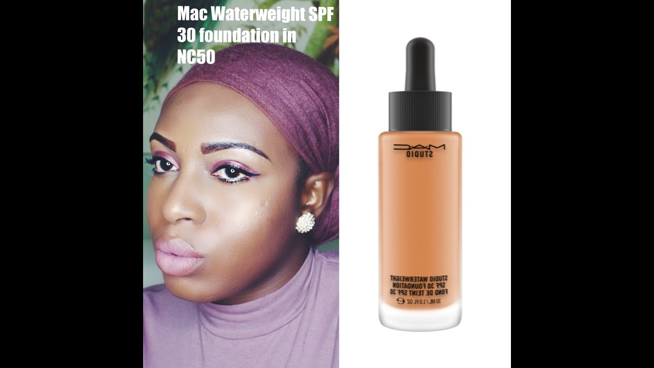 💚Mac waterweightless foundation NC50 - YouTube