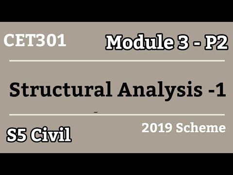 STRUCTURAL ANALYSIS 1- CET301- Module 3 Lecture 2- KTU S5 Civil - YouTube