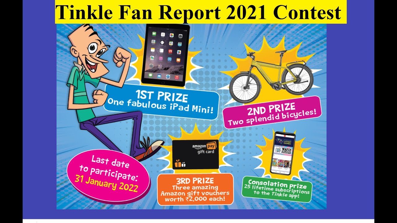Tinkle Fan Report 2021 Contest | Win I-pad Mini | Bicycle |Online ...