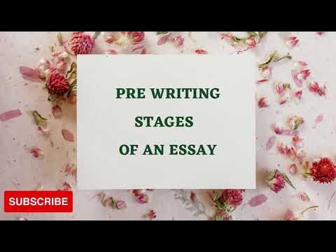 Pre Writing Stages of an Essay / The Writing Process / Listing ...