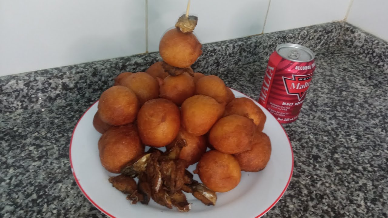 How To Make Puff Puff With Fish - YouTube