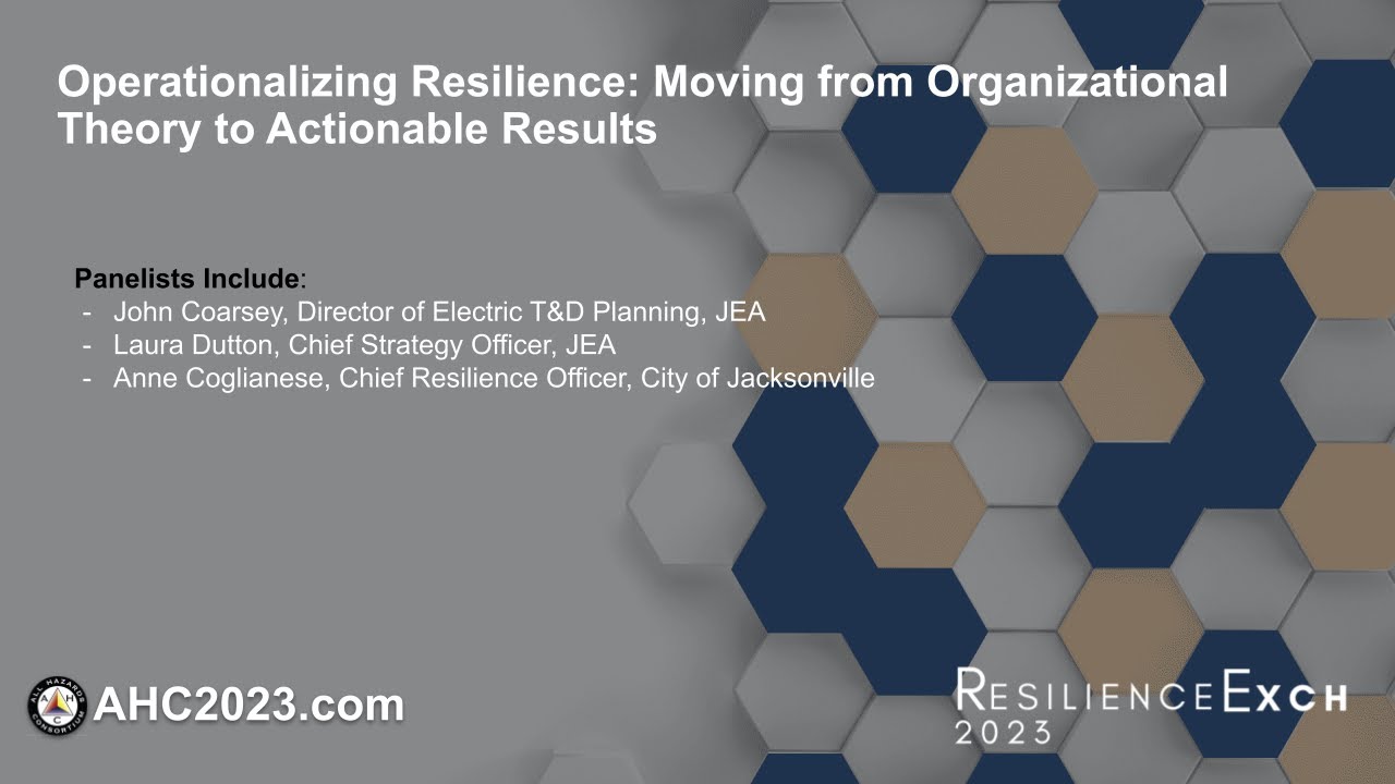 Operationalizing Resilience: Moving from Organizational Theory to ...