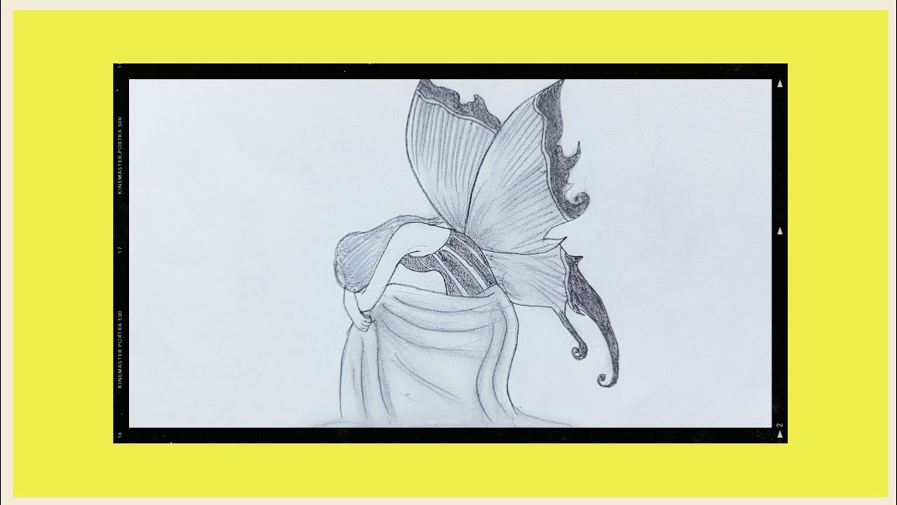 How to draw a dark fairy || Easy Drawing || Pencil Sketch || Laiba Art ...