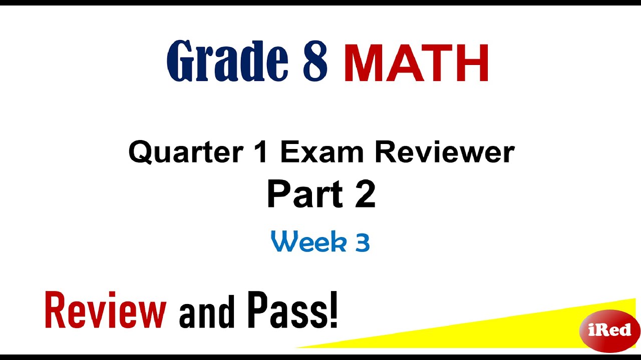 Grade 8 Math Quarter 1 Exam Reviewer Week 3 - YouTube