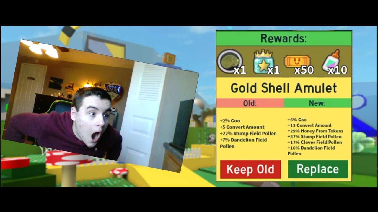 GOLD SHELL AMULET!!!!! | Roblox Bee Swarm Simulator - YouTube