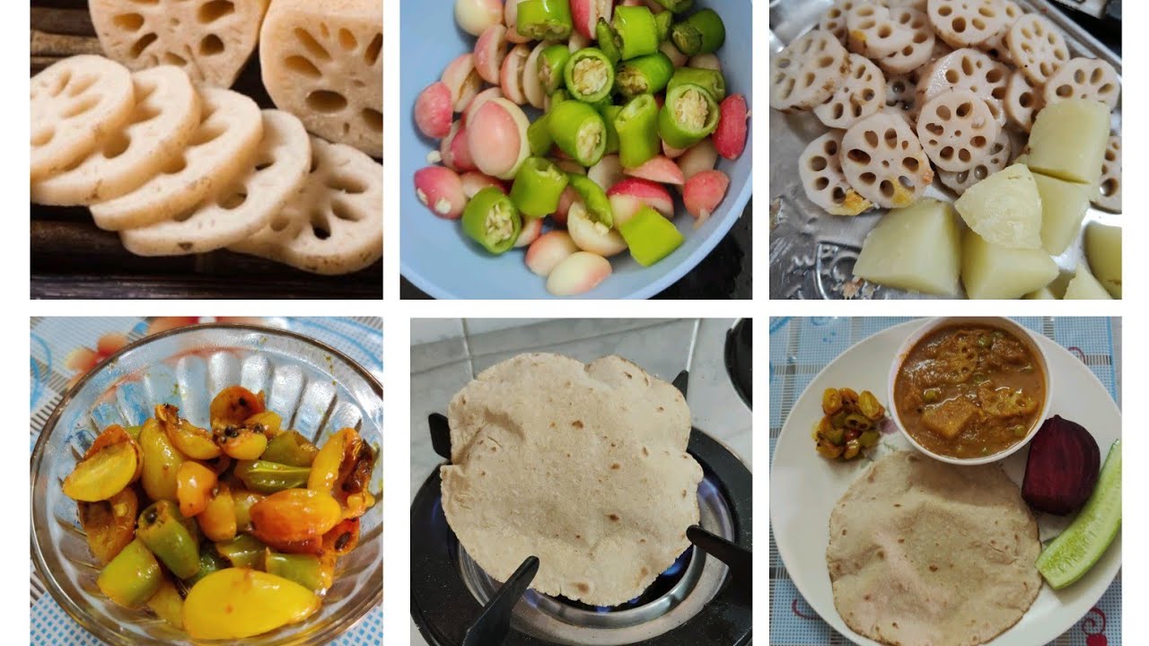 How to make Lotus Stem Sabji with Foxtail Millets Roti & Karonda Achar ...