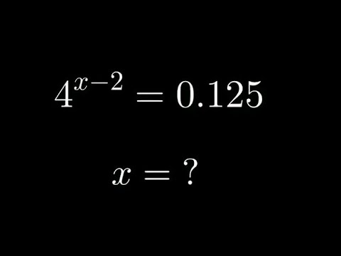 Exponential equation. Interesting and easy problem. - YouTube