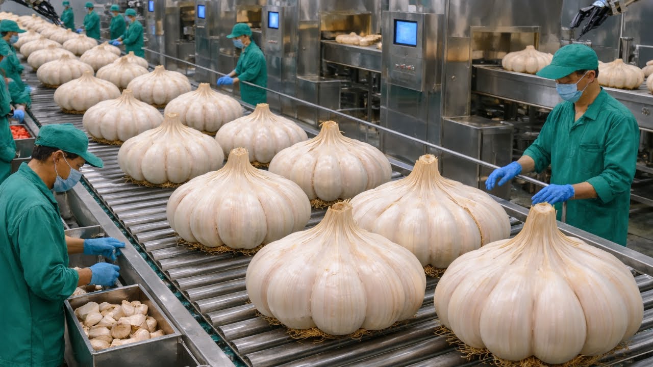 Inside a Modern Garlic Factory: The Garlic Production Process Step by ...
