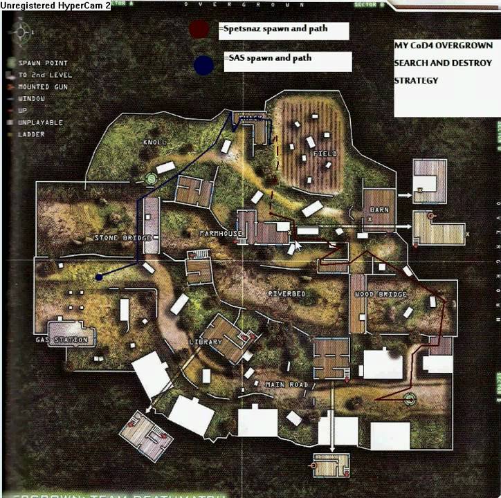 CoD4:Overgrown Search and destroy tips and strategy - YouTube