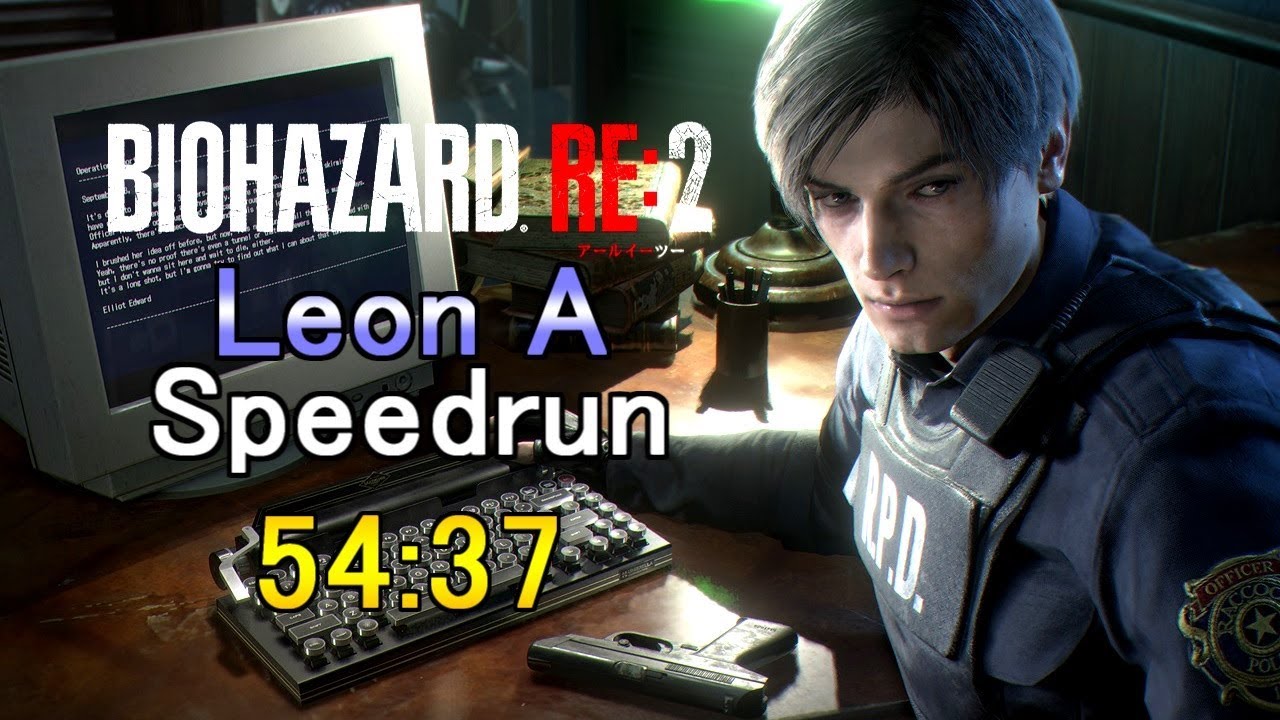 BIOHAZARD RE:2 - Leon A Speedrun - 54:37 - YouTube