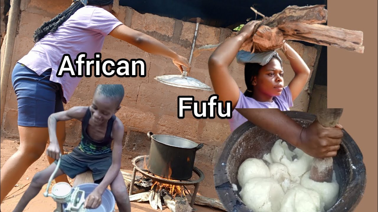 How To Make African Nigerian Fufuakpu Cooking Oha And Egusi Melon Soup Living In Africa
