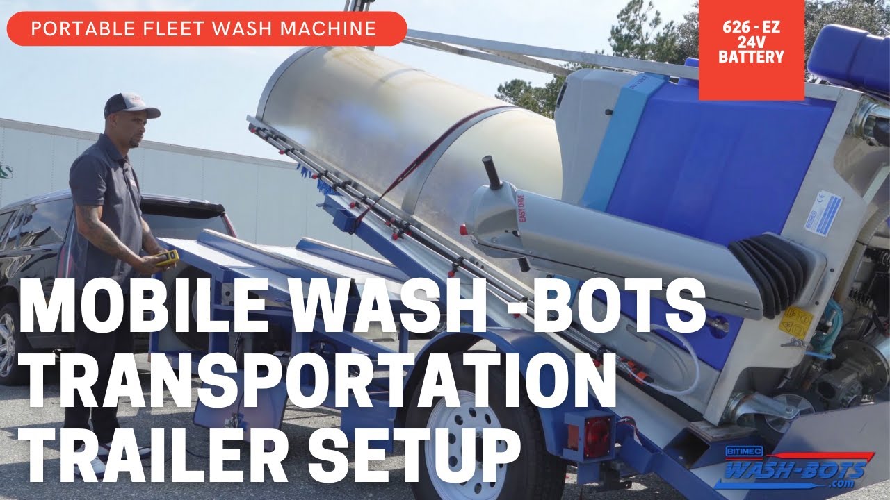 Wash-Bots 626-EZ Mobile Wash and Transportation Trailer - YouTube