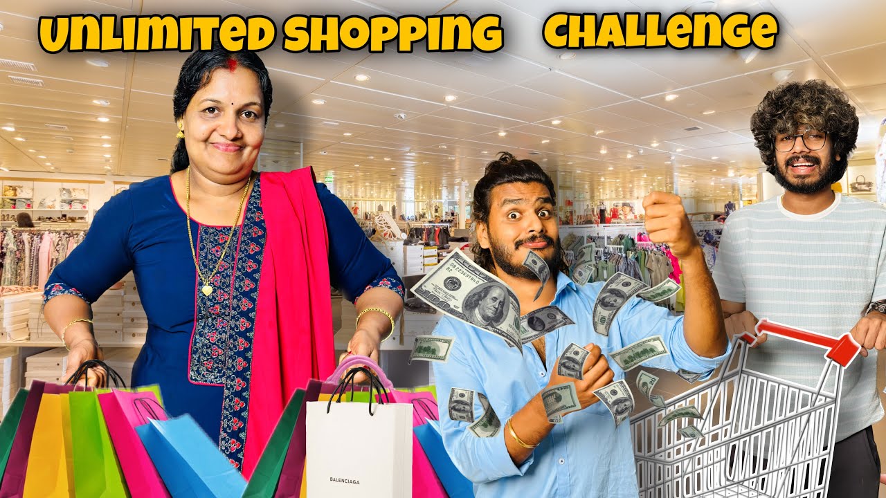 UNLIMITED SHOPPING CHALLENGE 🛍️ | WITH AMMA🤩 - YouTube