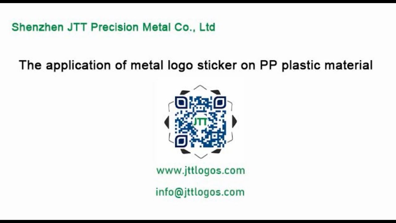 The application of metal logo sticker on PP plastic material - YouTube