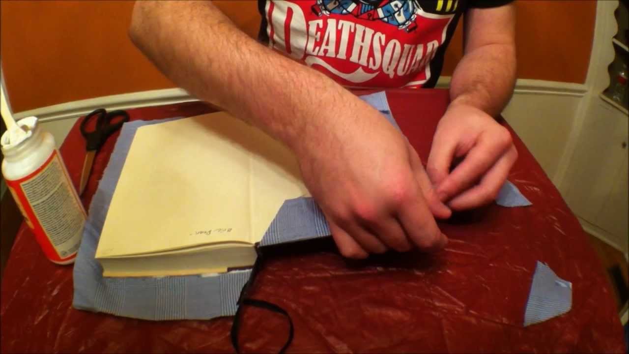 How To Custom Cover A Book With Scrap Fabric YouTube how-to-custom-cover-a-book-with-scrap-fabric-youtube