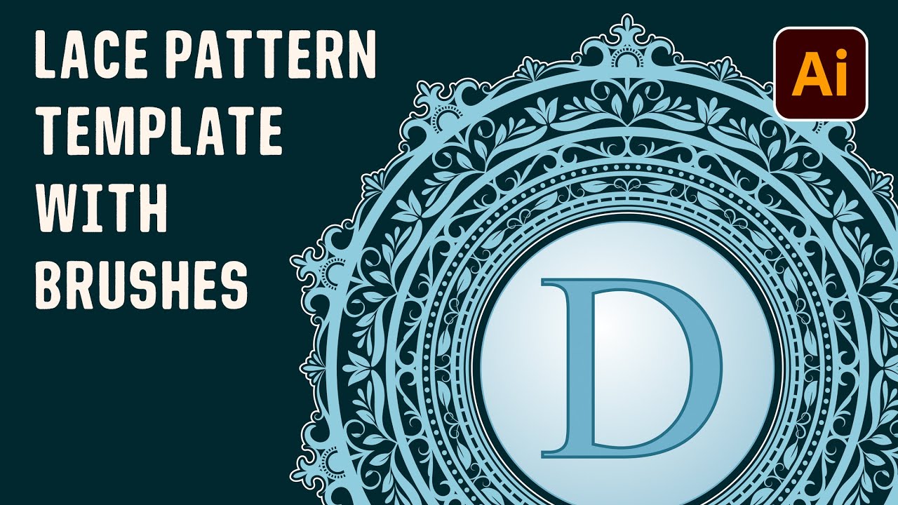 Design a Lace Pattern with brushes and a Tamplate in Adobe Illustrator ...