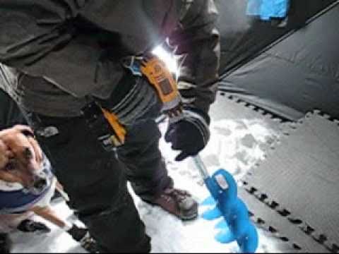 18V Dewalt XRP Ice Auger conversion - YouTube