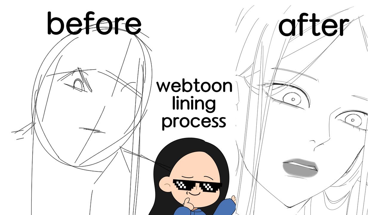 [WEBTOON VLOG] How I Do Lining For My Webtoon [DEUX; DECALCOMANIE ...