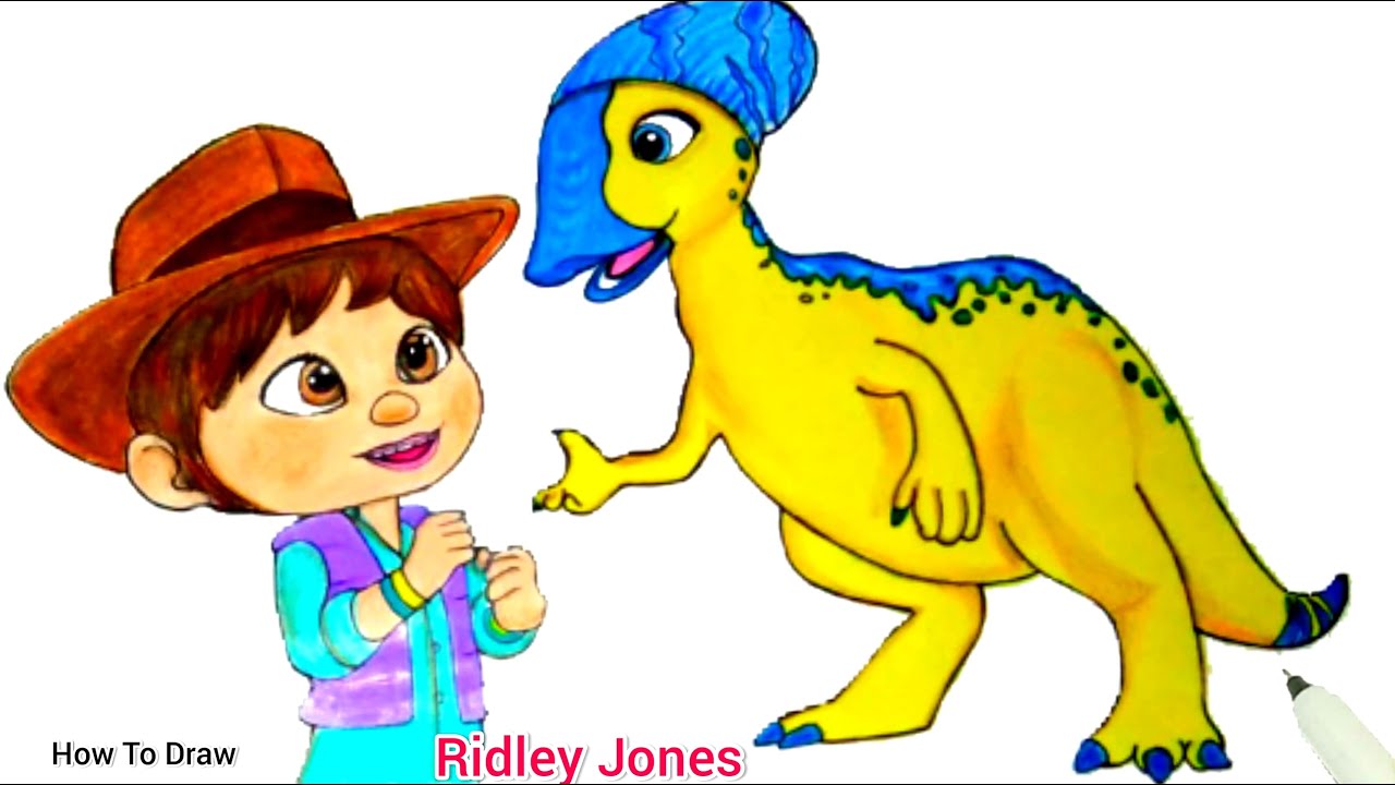 Ridley Jones Meets the Dinosaur | Ridley Jones Netflix | How To Draw ...