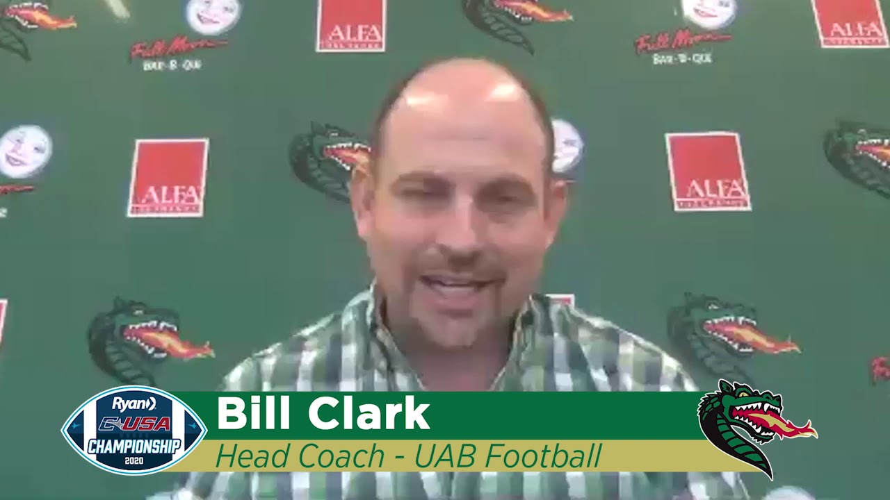 UAB Head Coach Bill Clark - 2020 Ryan C-USA Football Championship Mid ...