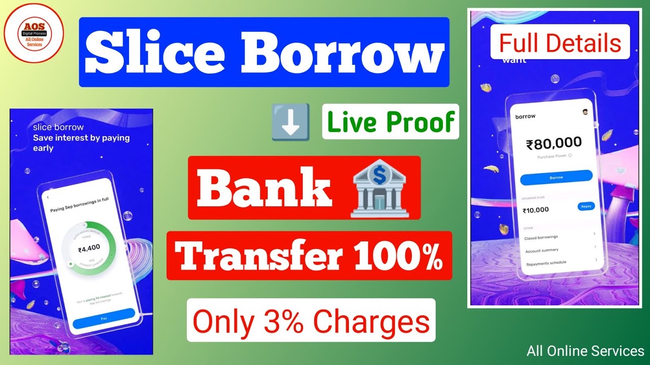 Slice Borrow to Bank Account Transfer 2023 #slice #sliceborrow #loan # ...