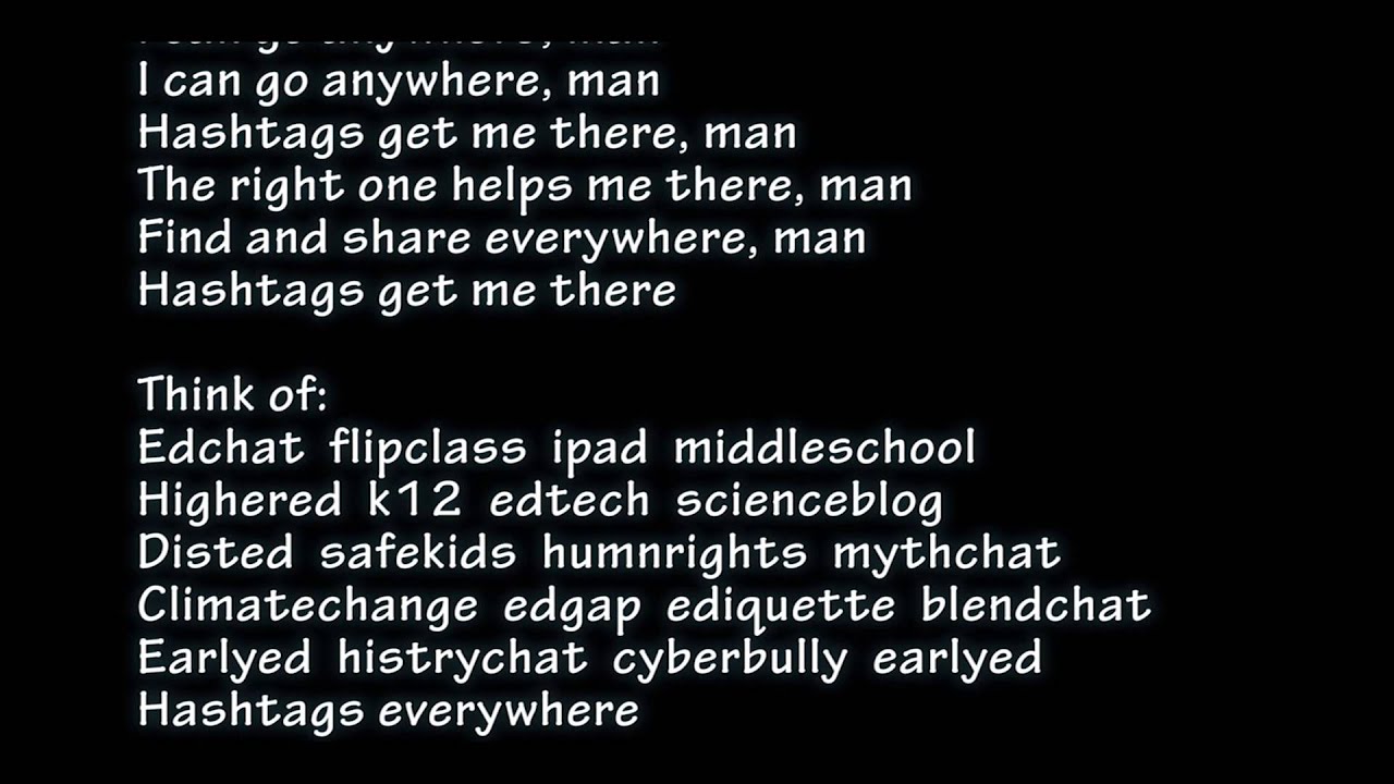 The Hashtag Song - YouTube